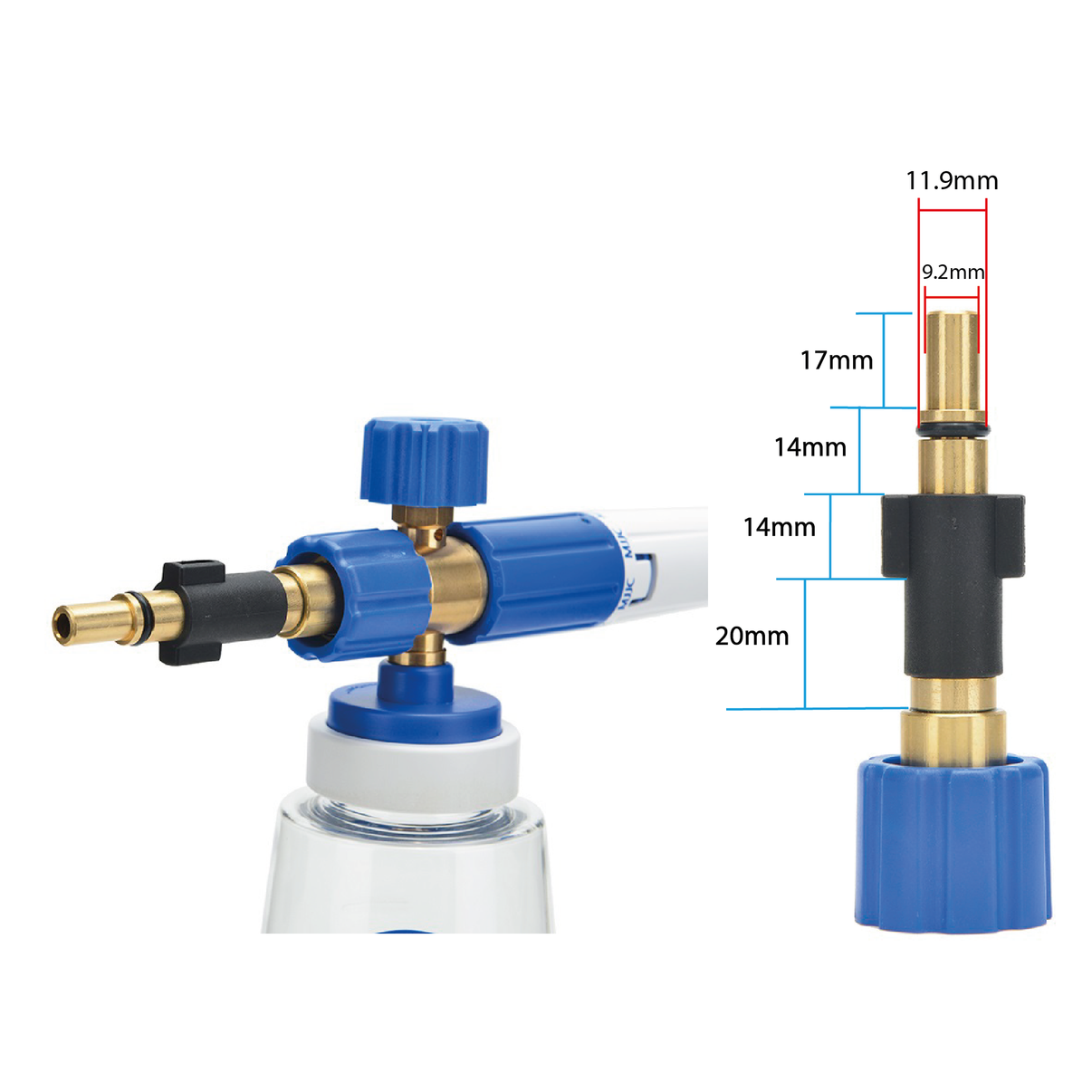 MJJC Foam Cannon S V3 - Mechpro Blue Pressure Washer (Snow Foam Lance ...