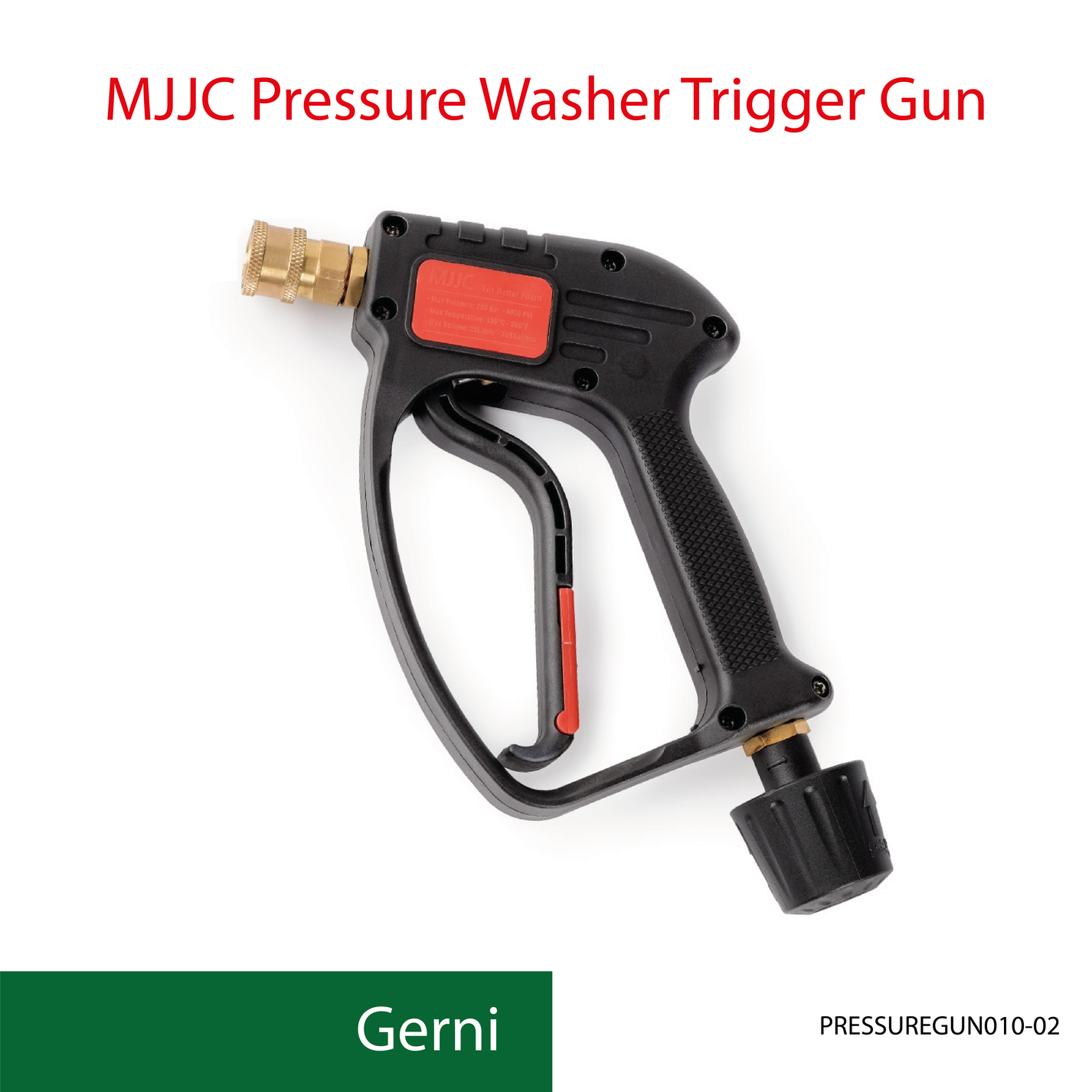 Gerni - MJJC Light Weight Pressure Washer Short Trigger Spray Gun ...