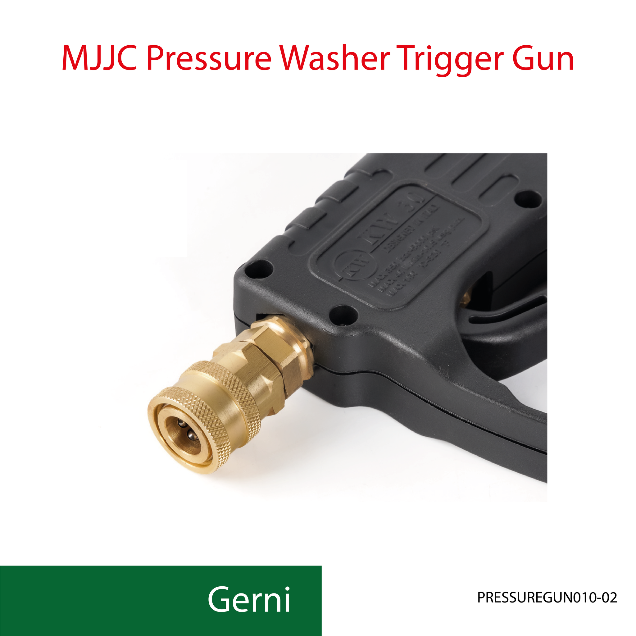 Gerni - MJJC Light Weight Pressure Washer Short Trigger Spray Gun ...